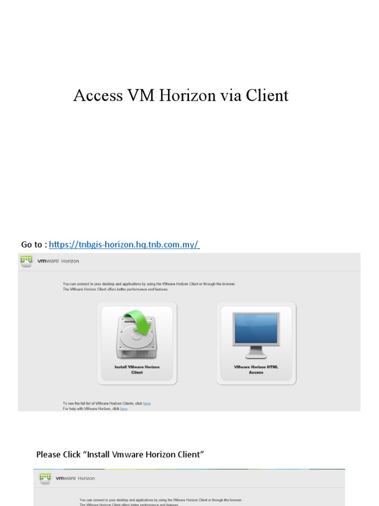 VM Horizon Set Up | PDF