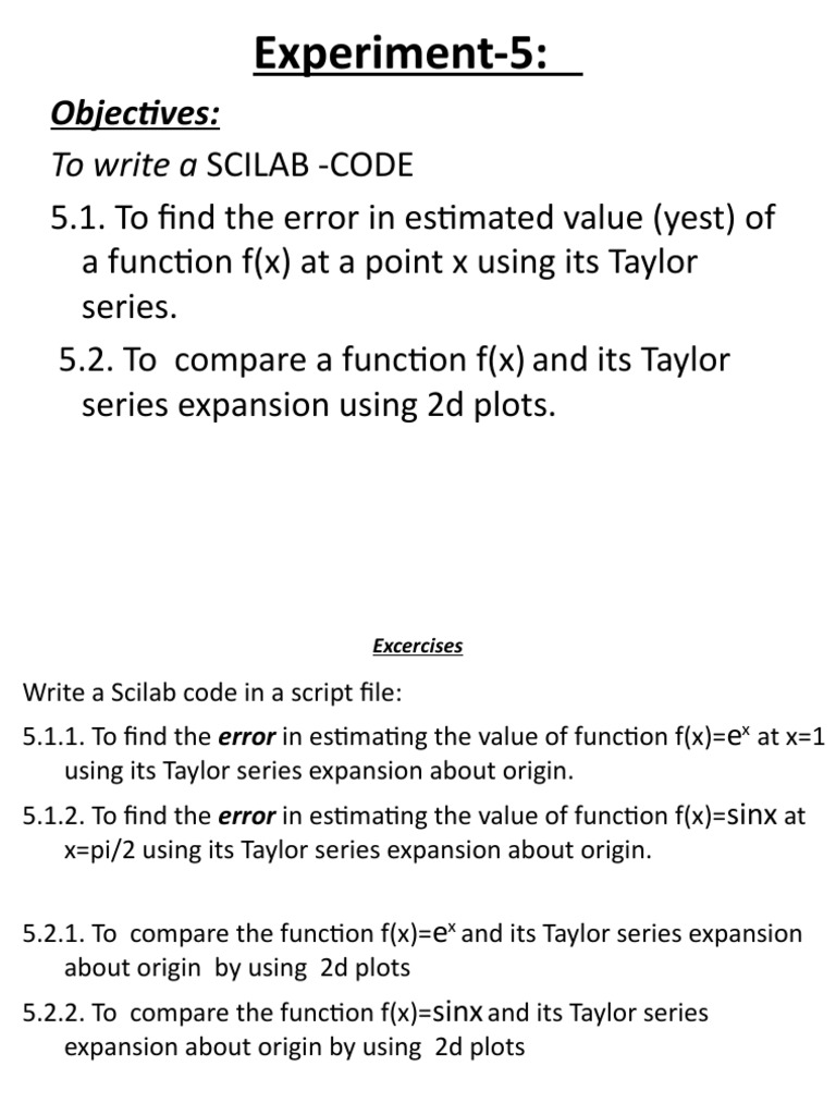 5.exploration With CAS-I.Lab5 | PDF | Power Series | Function (Mathematics)