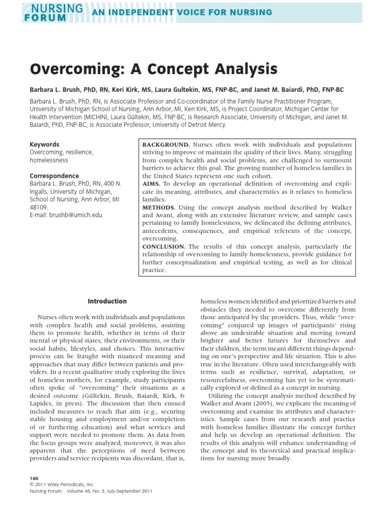 Overcoming Concept Analysis | PDF | Optimism | Psychological Resilience