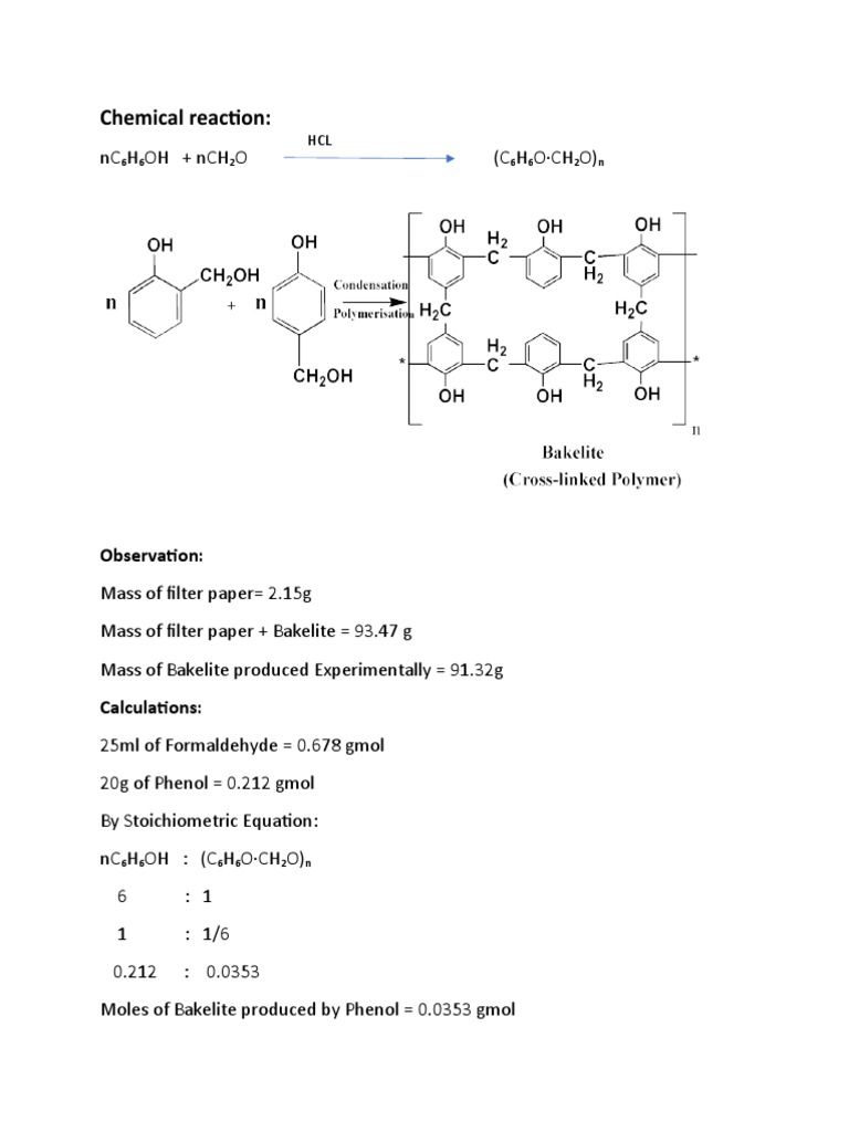 Chemical Reaction:: Observation | PDF