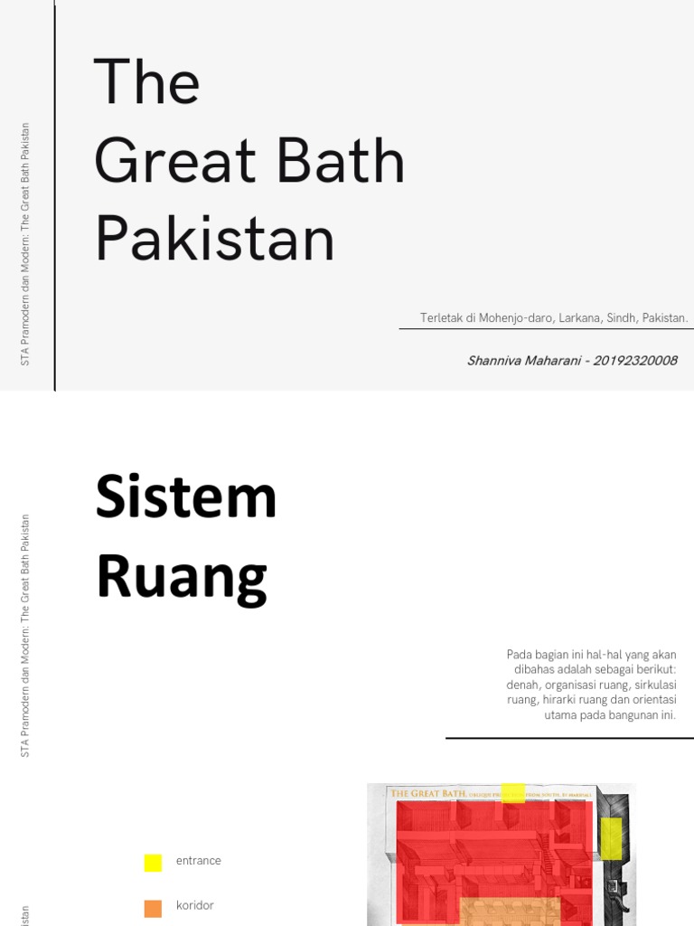 Arsitektur The Great Bath Mohenjo Daro | PDF
