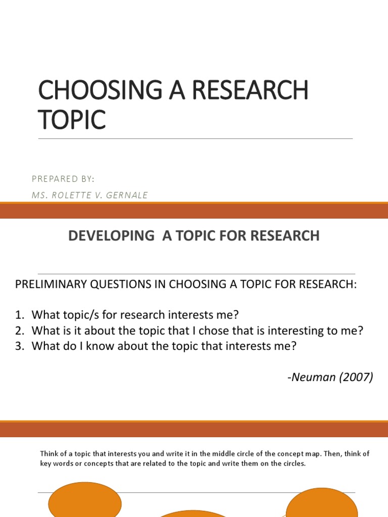Choosing A Research Topic | PDF | Psychology | Communication