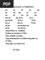 Blue Black White Filipino Pyramid Sentence Reading Fluency Poster | PDF