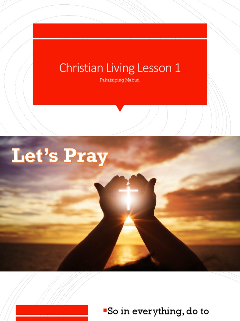Christian Living Lesson 1 | PDF