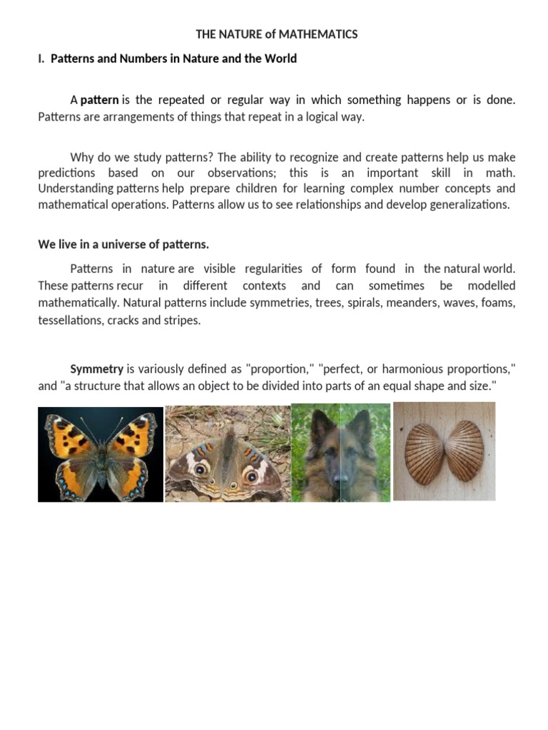 1.1 Patterns in Nature | PDF | Pattern | Geometry