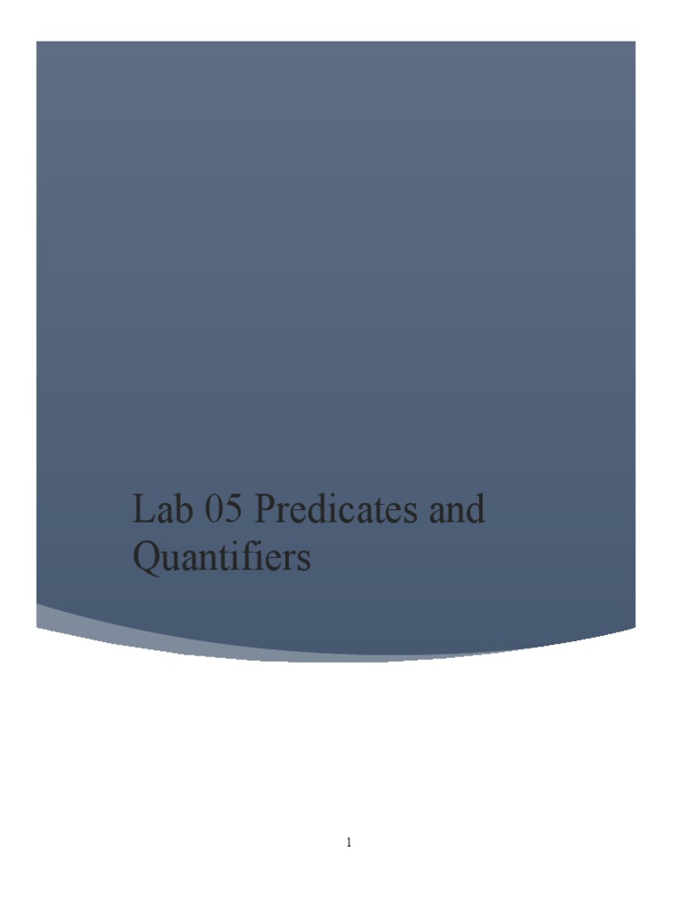 Lab 05 Studentssheet | PDF | Mathematical Logic | Teaching Mathematics