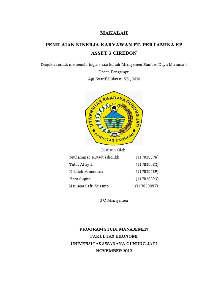 Makalah MSDM Pertamina Asset 3 | PDF
