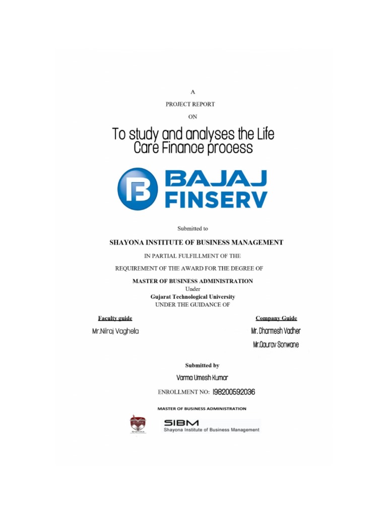 Umesh Bajaj REPORT1 | PDF | Loans | Credit
