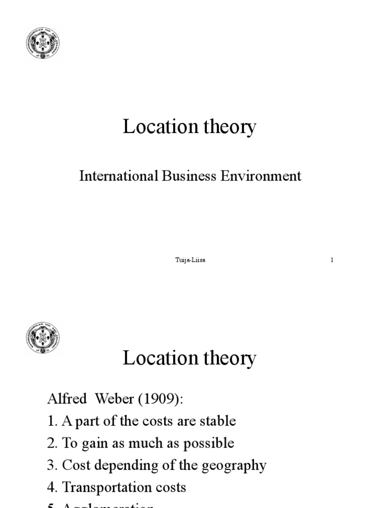 Location Theory Planning 3 | Download Free PDF | Economic Growth ...