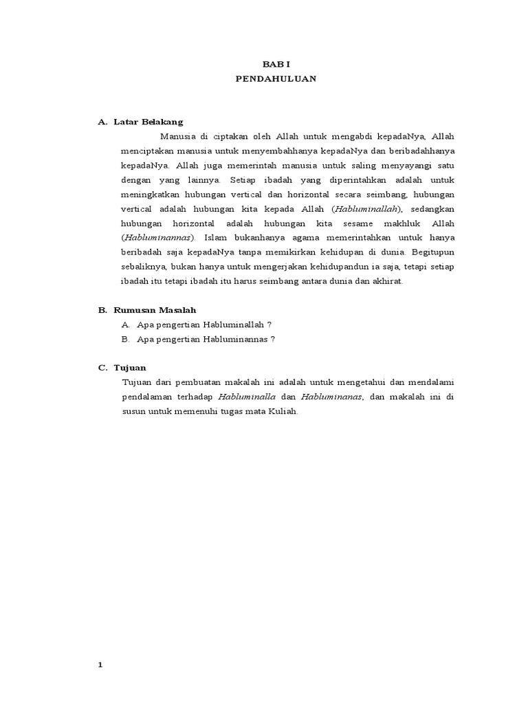 Habluminallah dan Habluminannas dalam Islam | PDF