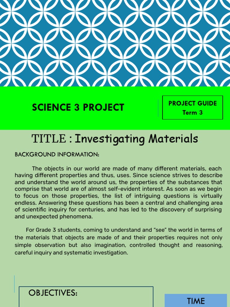 G3 Science Project Guide Term 3 | PDF | Experiment | Data Analysis