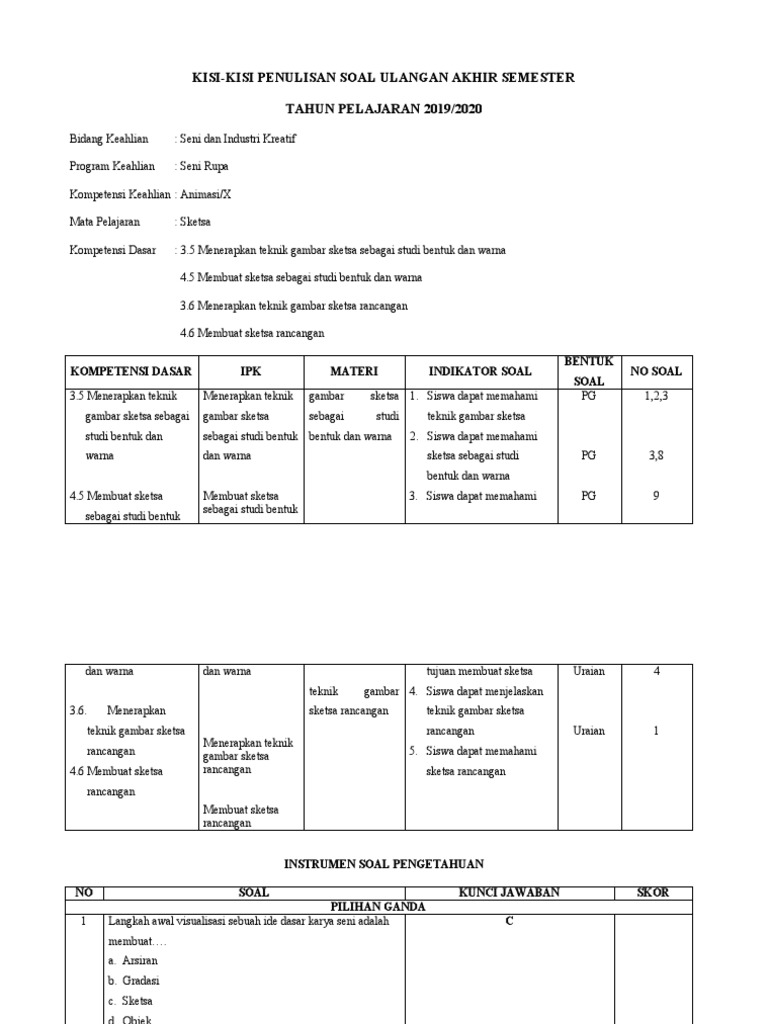 Sketsa-X Animasi | PDF