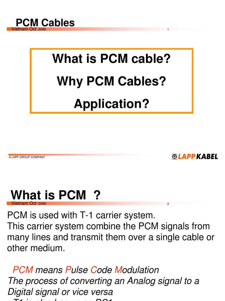 PCM Cables: What Is PCM Cable? Why PCM Cables? Application? | Download ...