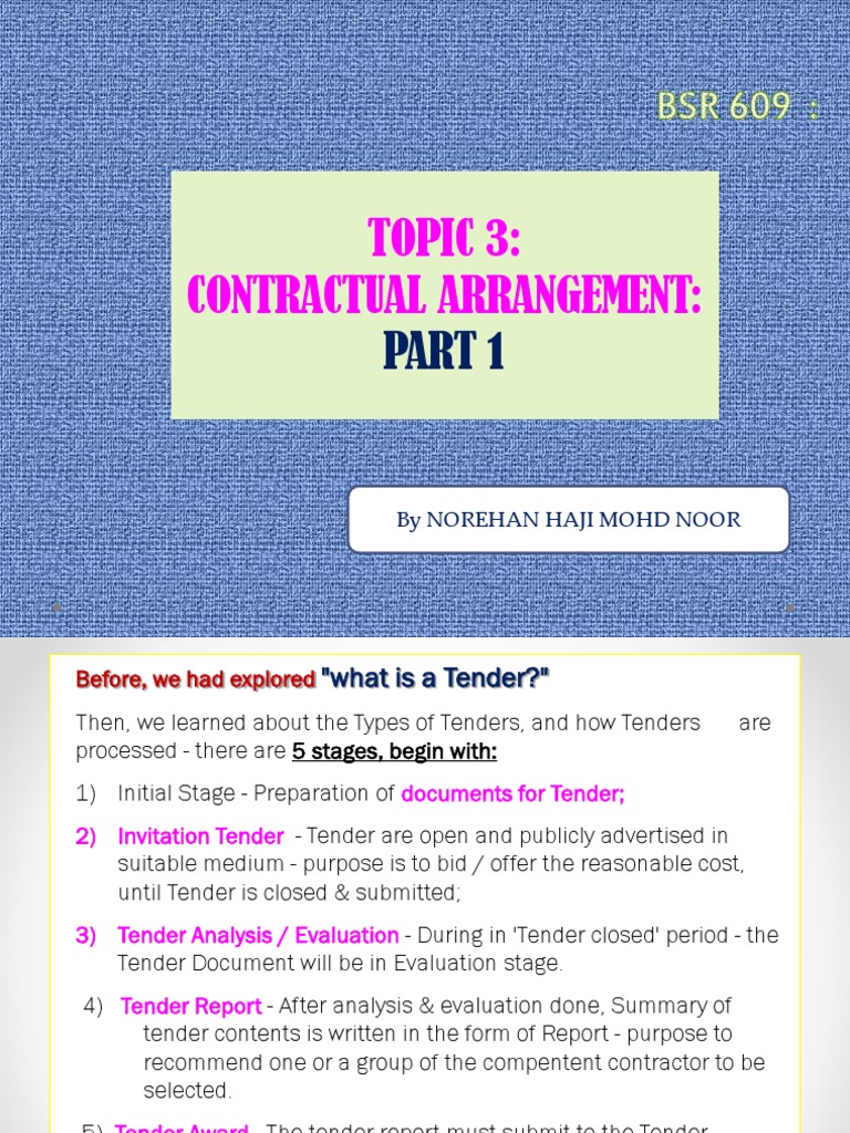 Contractual Arrangements in Public Sector Construction Projects: An ...