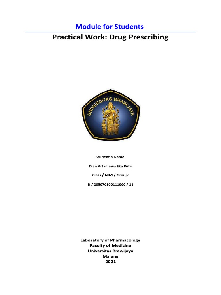 Modul Skill Drug Prescribing - Student | PDF | Medical Prescription | Therapy