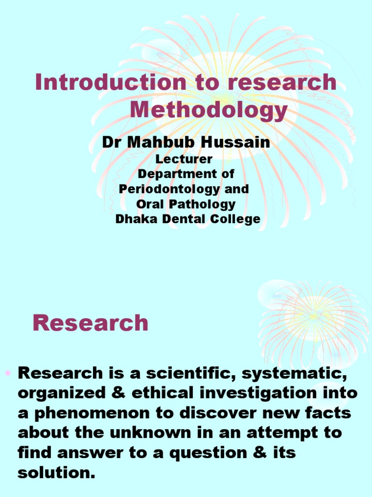 Introduction To Research Methodology | PDF | Cohort Study | Scientific ...