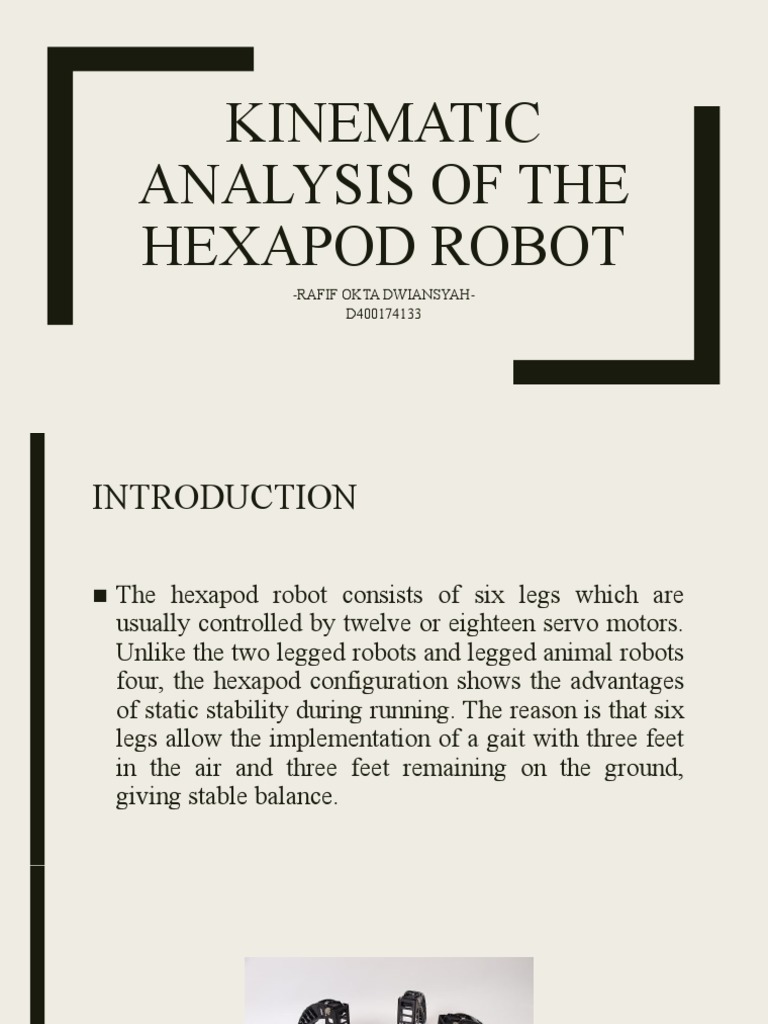 AB 07 Rafif Kinematic Analysis of The Hexapod Robot | PDF | Cartesian ...