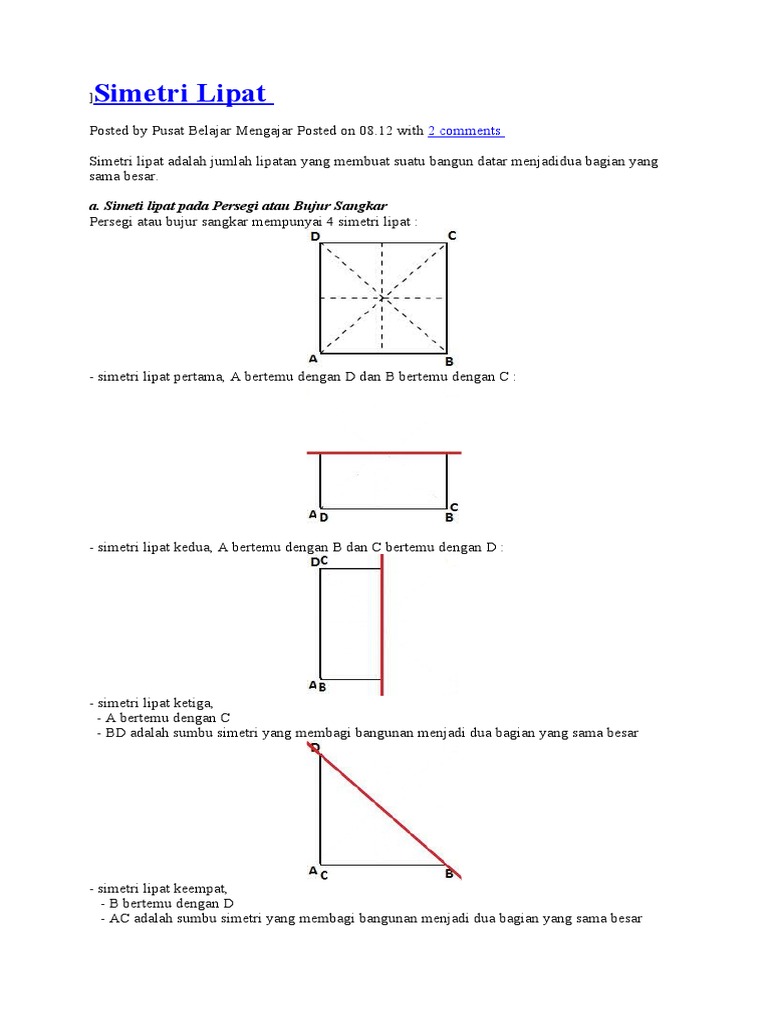 Simetri Lipat Dan Simetri Putar Bahan Proyek | PDF