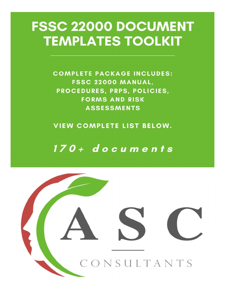 FSSC 22000 Templates Index | PDF | Safety | Business