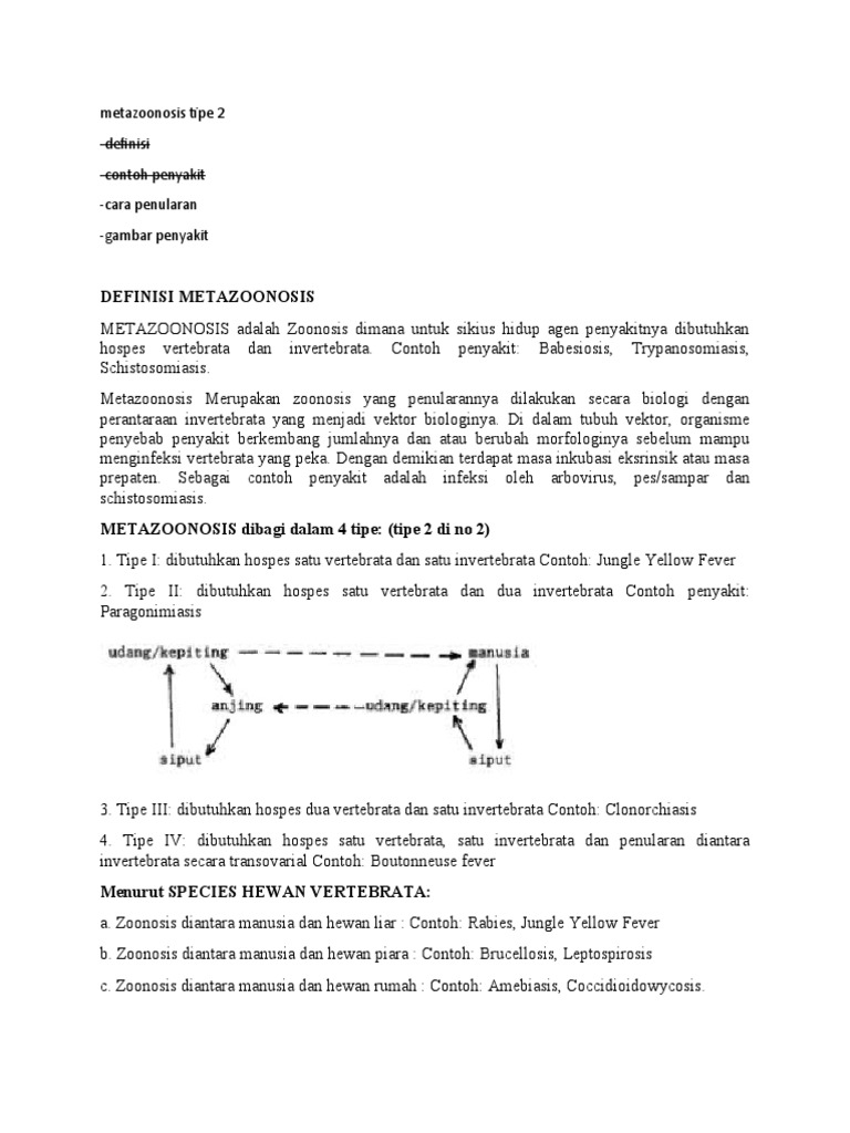 Metazoonosis Tipe 2 | PDF | Kesehatan Holistik