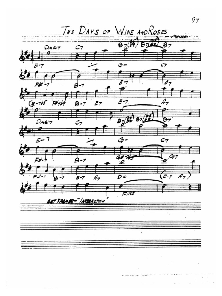 The Days of Wine and Roses | PDF