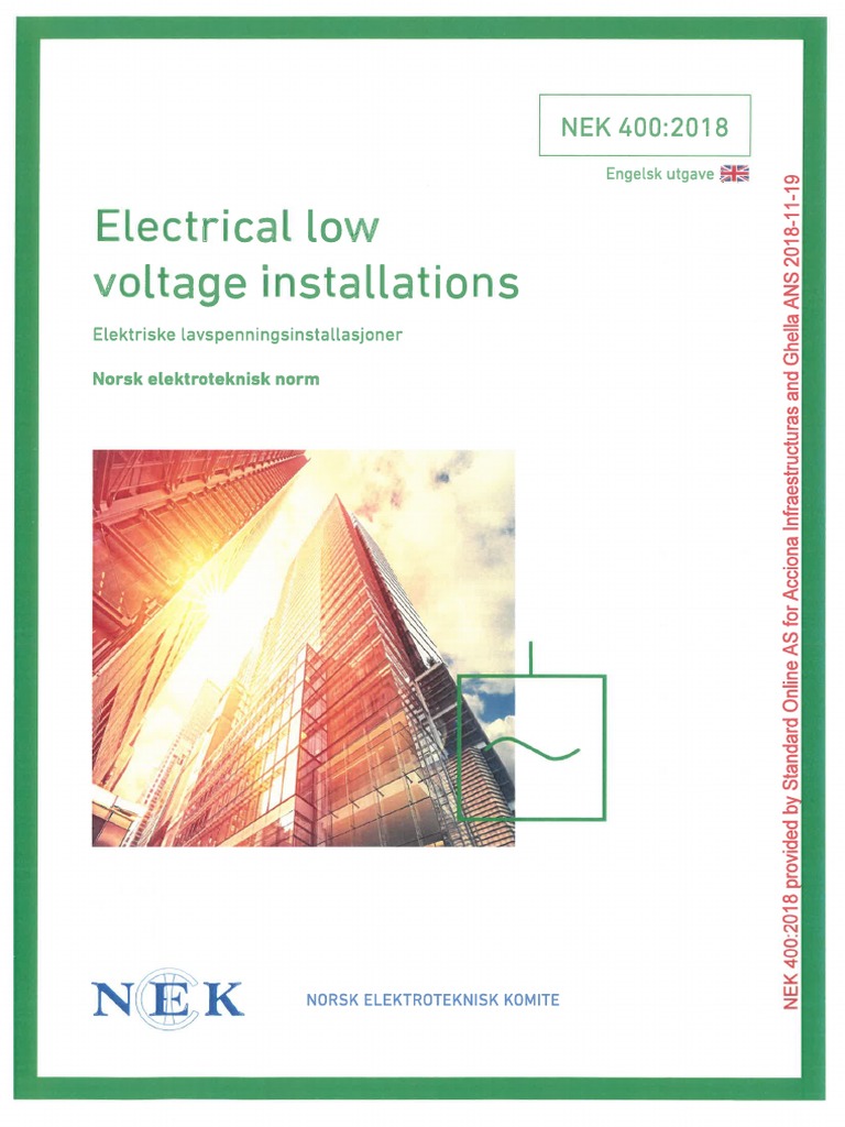NEK400.2018 (EN) Part 1 | PDF