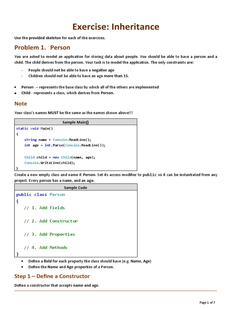 CSharp-OOP-Inheritance-Exercise | PDF | Class (Computer Programming ...