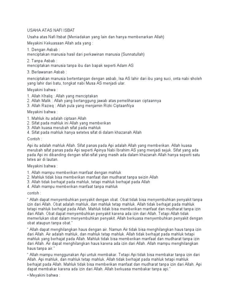 Nafi Isbat | PDF