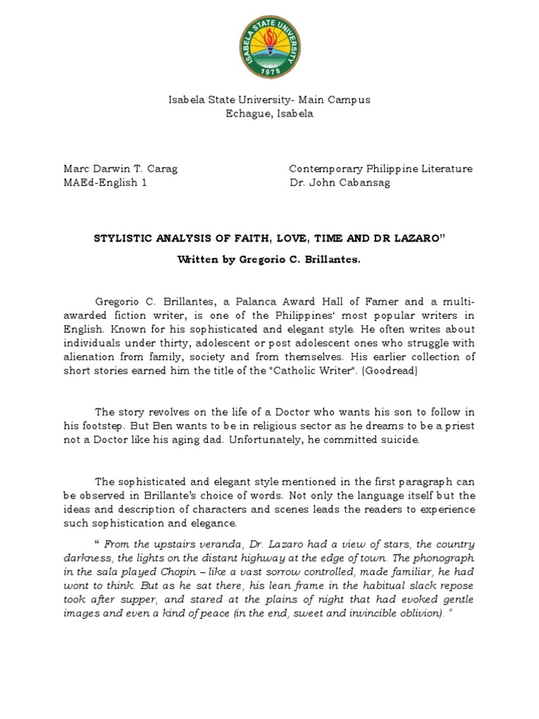 Faith Love Time Marc Darwin Carag | PDF | God | Faith