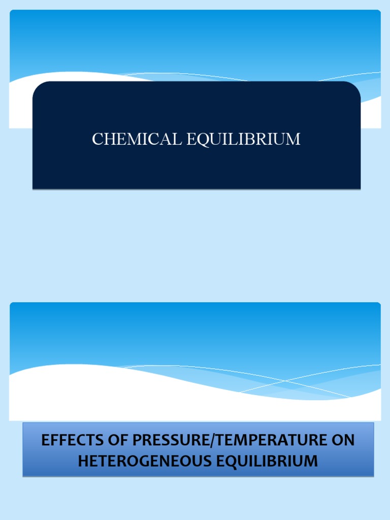 Physical Chemistry Chemical Equilibrium | PDF | Chemical Equilibrium ...