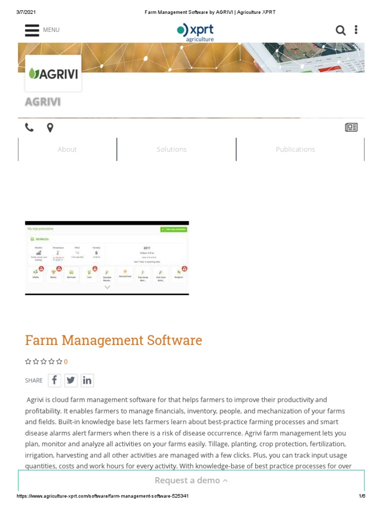 Farm Management Software by AGRIVI - Agriculture XPRT | PDF | Farms ...