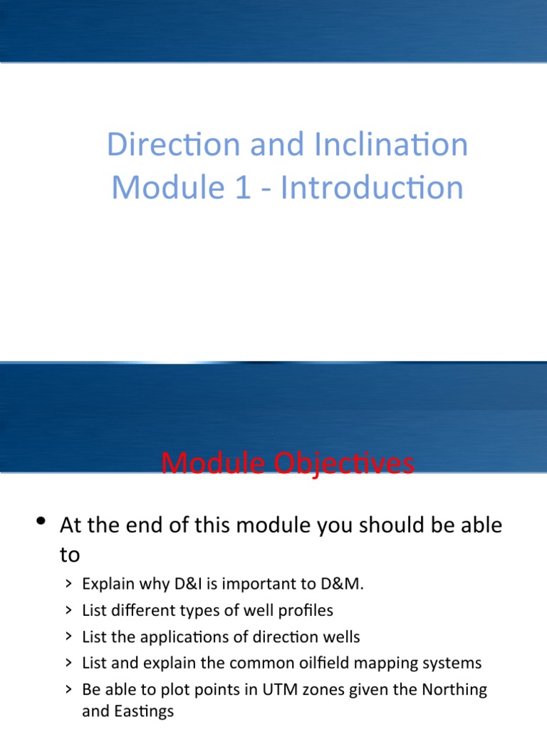 Direction and Inclination Module 1 - Introduction | PDF | Metrology ...