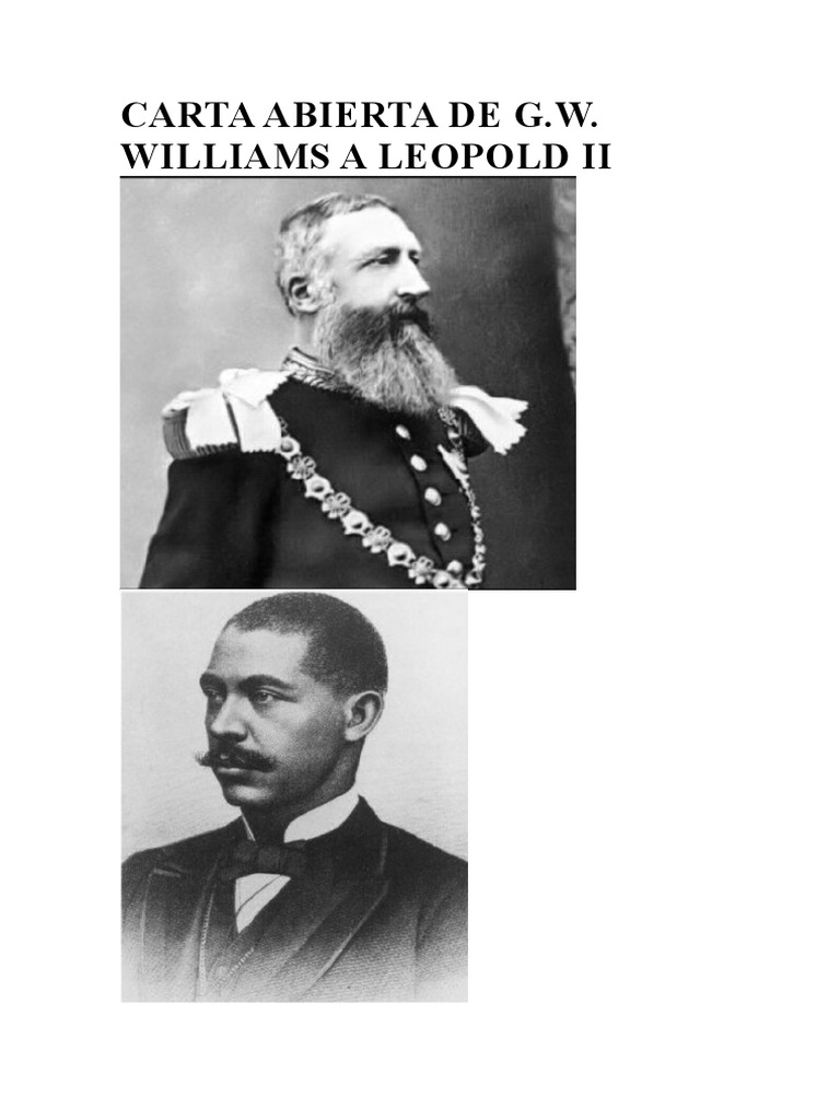 Carta Abierta de G.W. Williams A Leopold Ii | PDF | República ...
