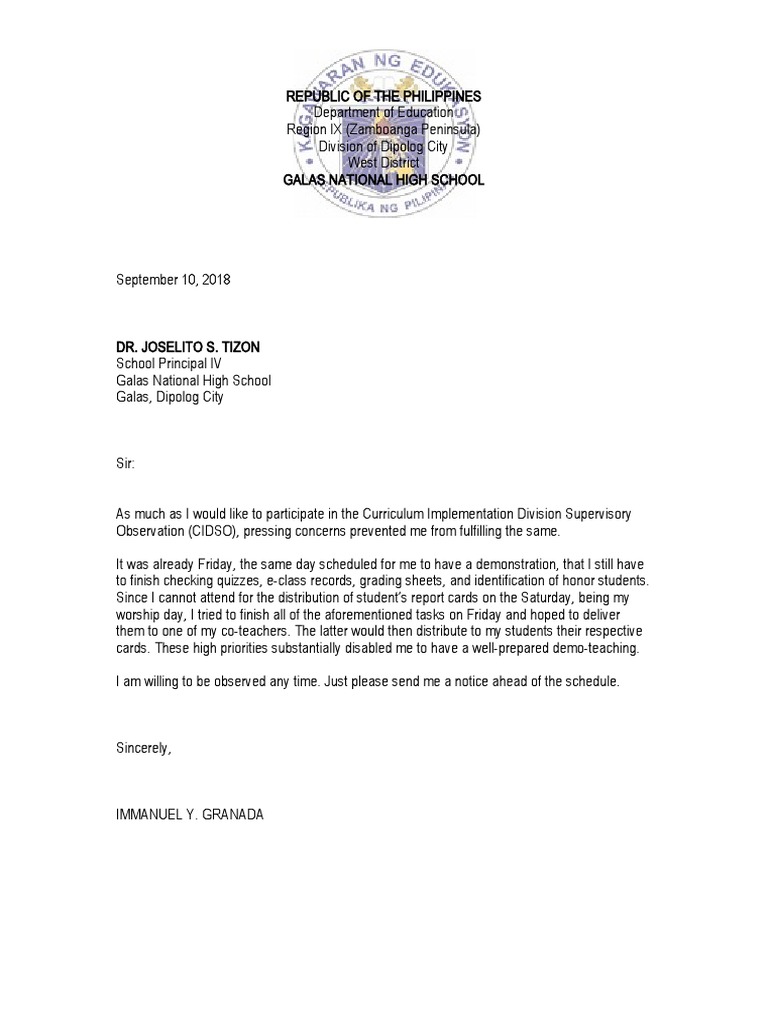 Justification Letter | PDF