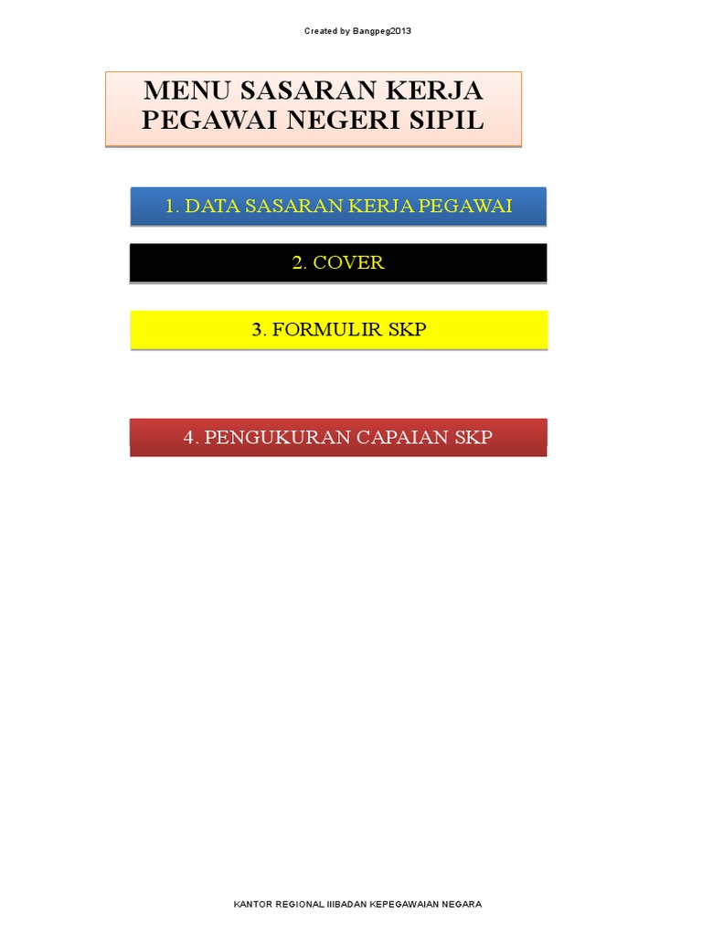 Form SKP-KKP (Format Dari BKN) | PDF