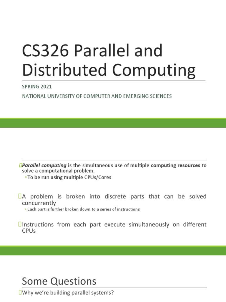 CS326 Parallel Computing Course | PDF | Parallel Computing | Central Processing Unit
