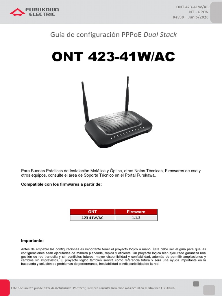 NT - 423-41W - Guía de Configuración PPPoE Dual Stack | PDF | Dirección IP | Protocolos de internet