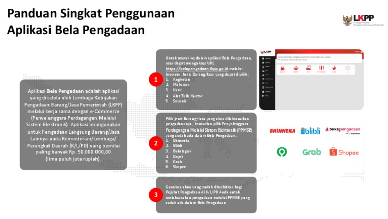 Mengakses Aplikasi Bela Pengadaan untuk Pengadaan Langsung Barang/Jasa di Indonesia | PDF