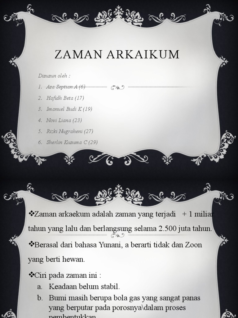 Zaman Arkaikum | PDF