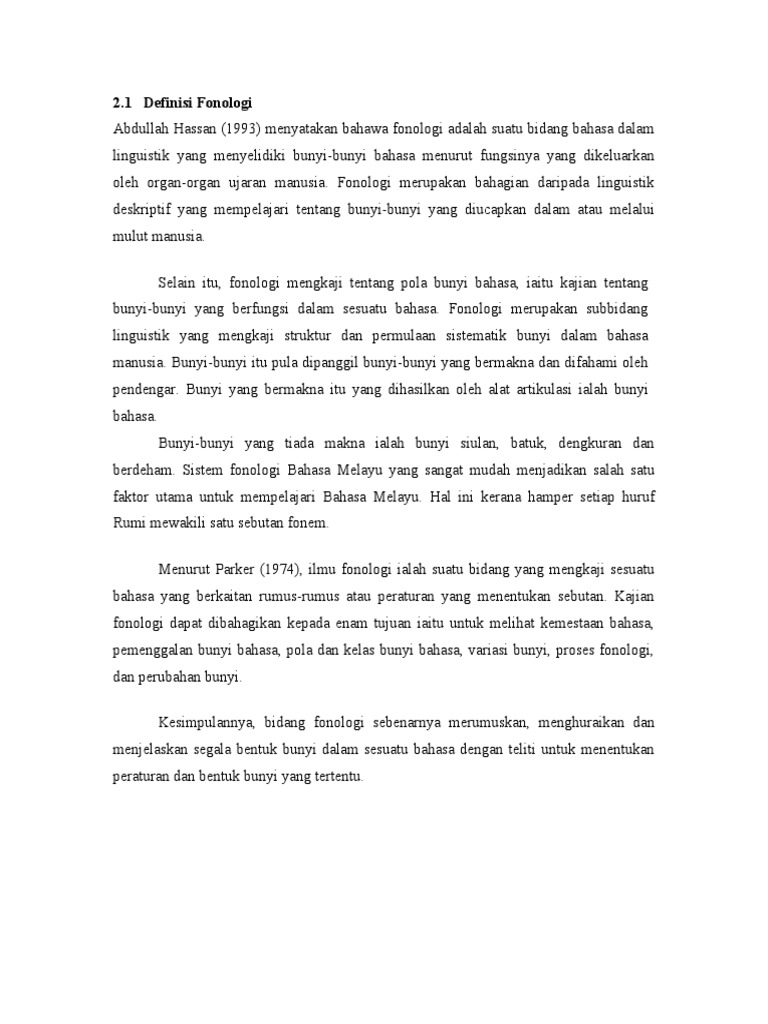 Definisi Fonologi | PDF