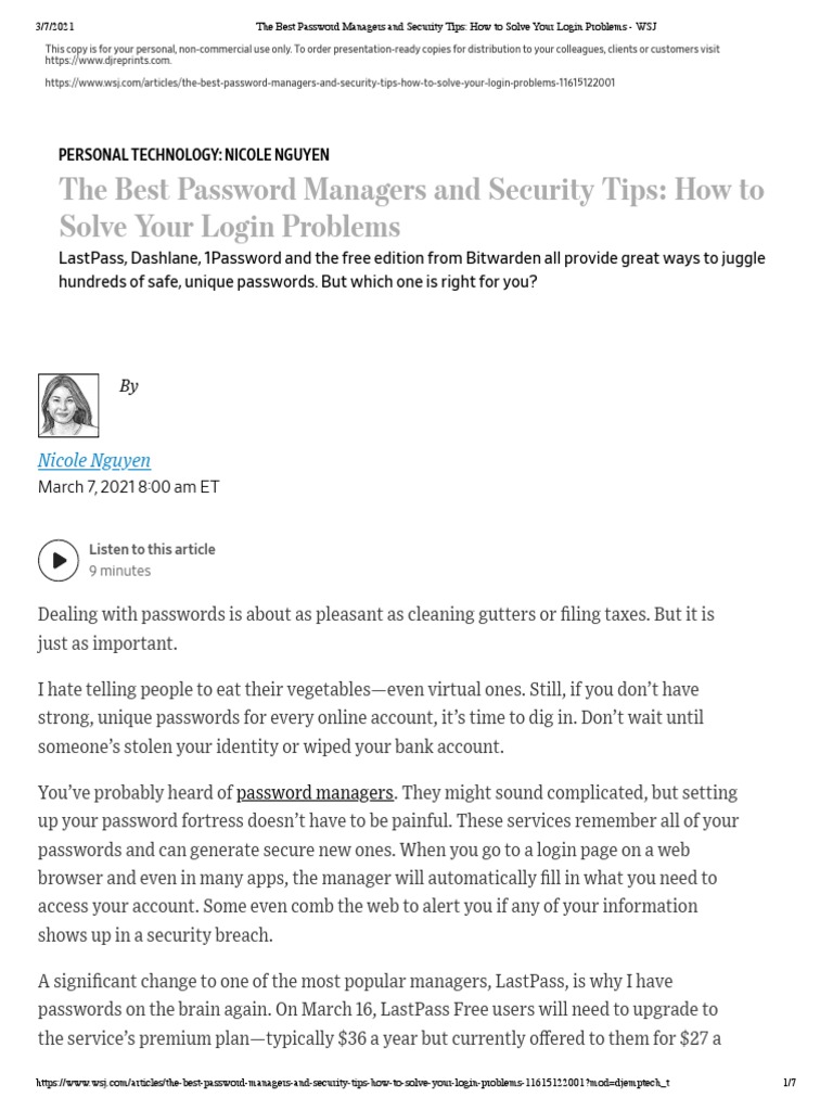 The Best Password Managers and Security Tips: How To Solve Your Login ...