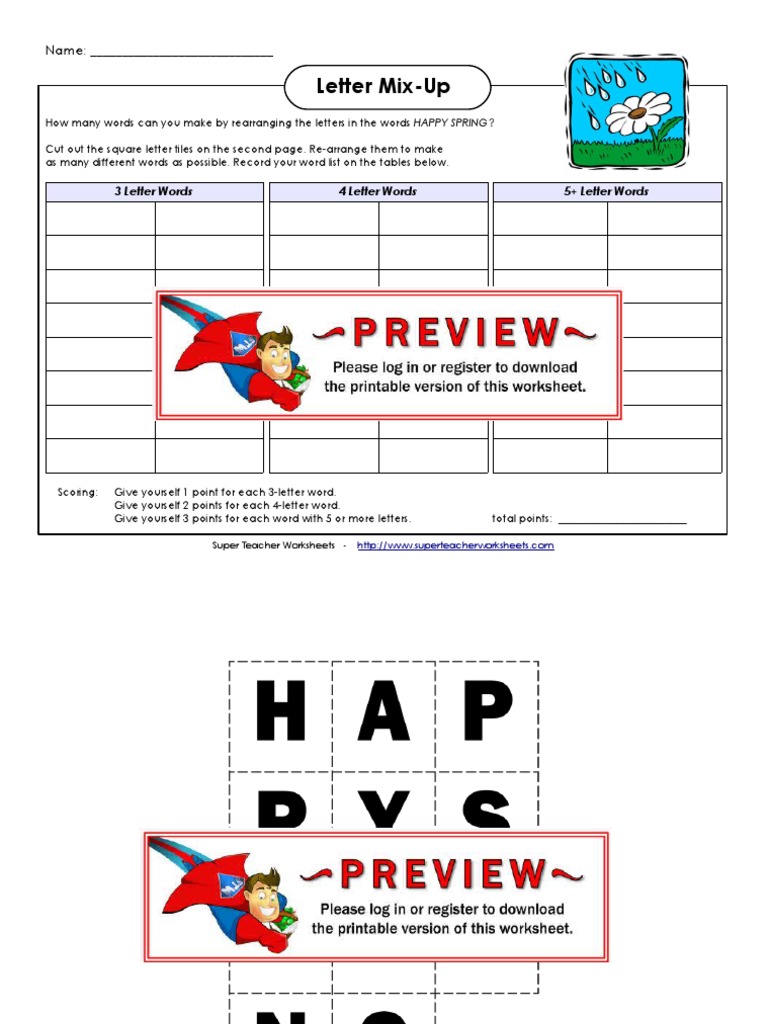 Letter Mix-Up: Name | PDF | Language Arts & Discipline