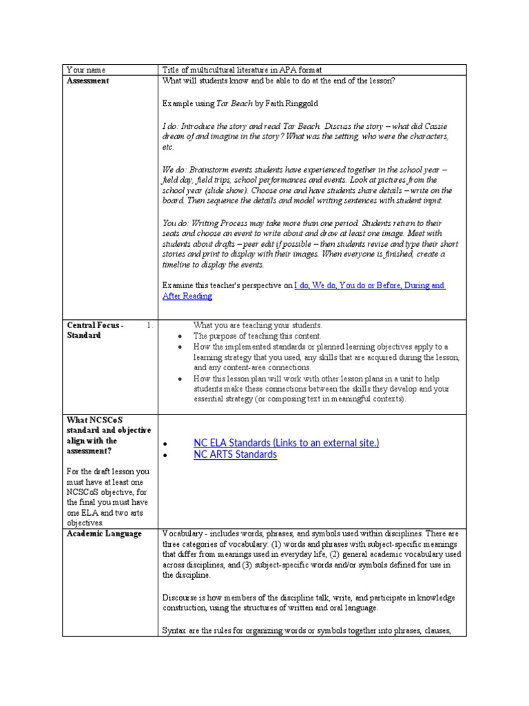 Assessment: I Do, We Do, You Do or Before, During and After Reading ...