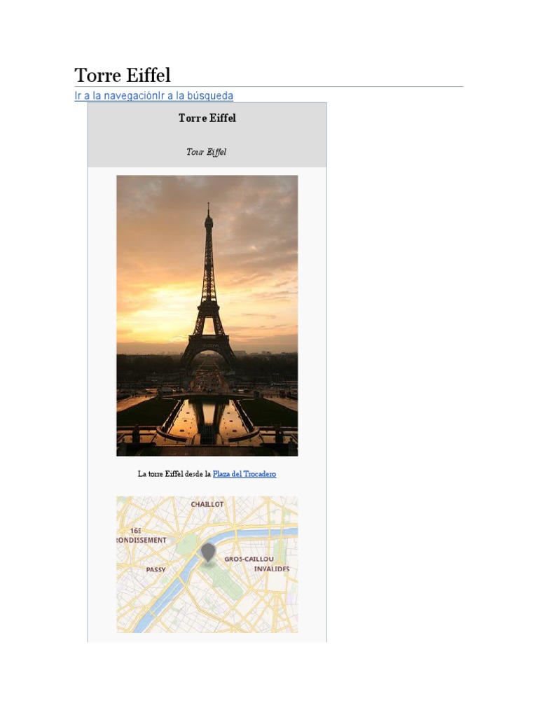 Torre Eiffel | PDF | Edificios y estructuras