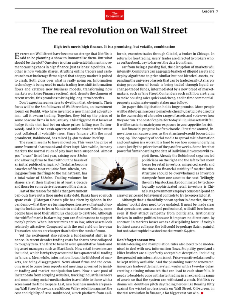 The Real Revolution On Wall Street: Leaders | PDF | Initial Public ...