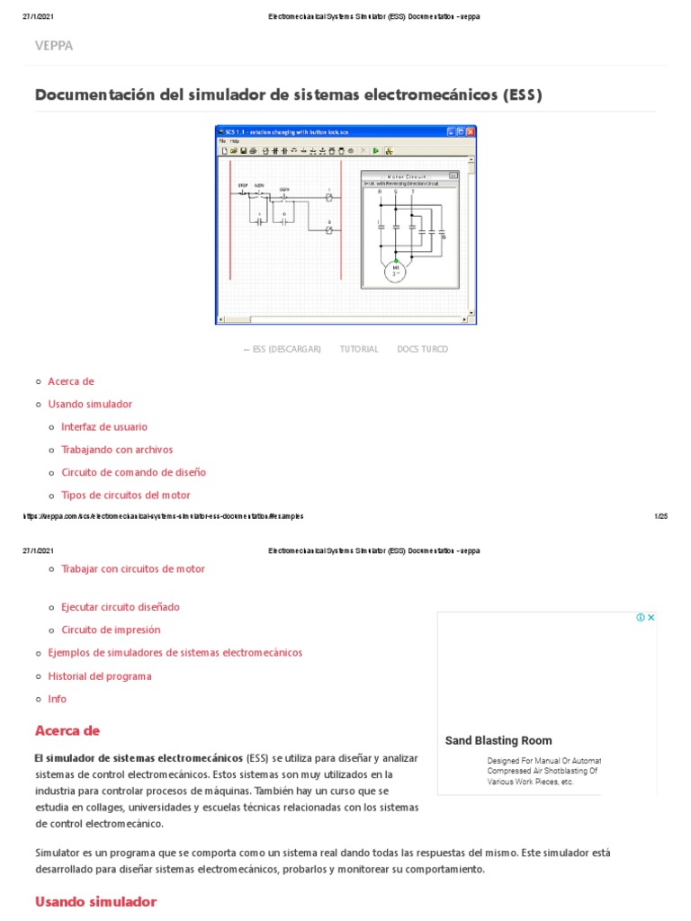 Electromechanical Systems Simulator (ESS) Documentation - Veppa | PDF