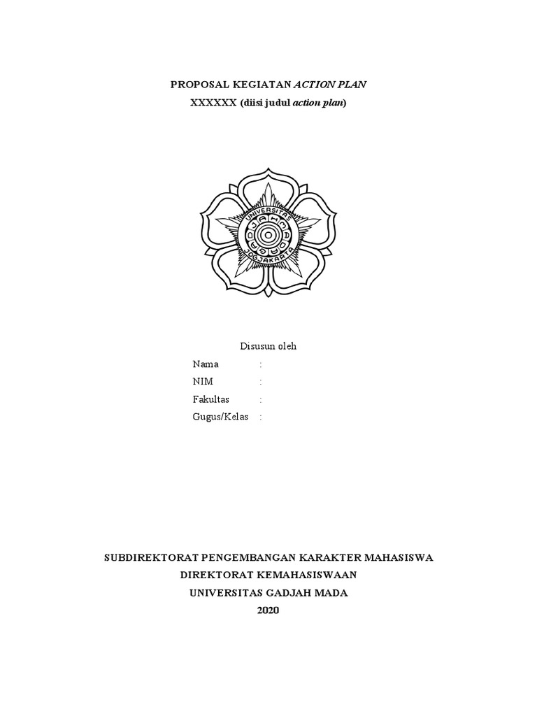 Format Cover Proposal Action Plan | PDF