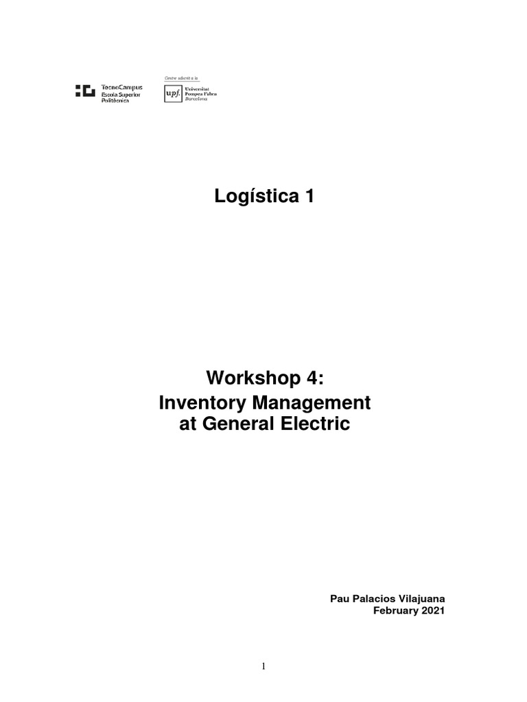 Workshop 4 Inventory Management at Philips | PDF | Inventory | General ...