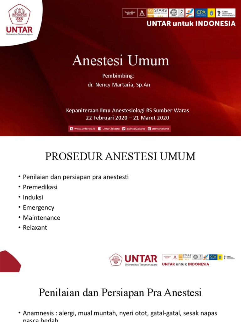 Anestesi Umum | PDF