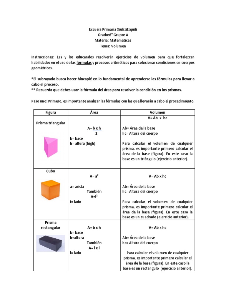 Volumen (Prisma Triangular) 01.03.21 | PDF | Triángulo | Volumen